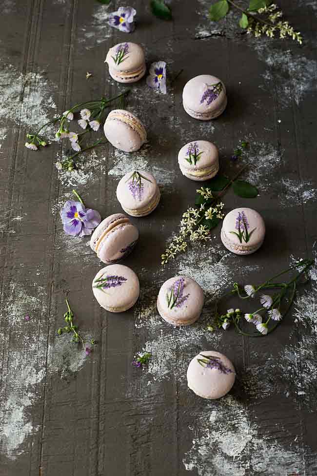 lavender macarons - A Bit Wholesomely