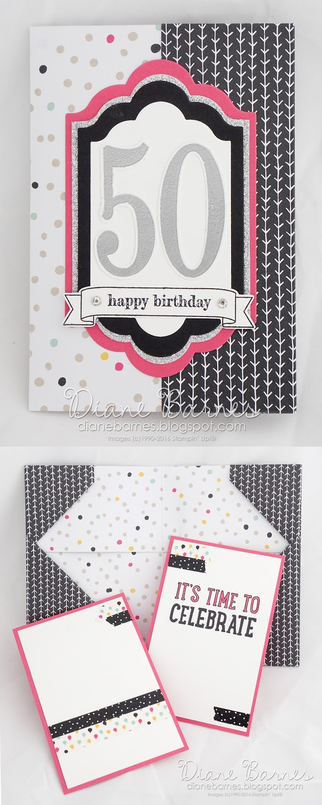 colour me happy: Big birthday no-cut patterned paper folder