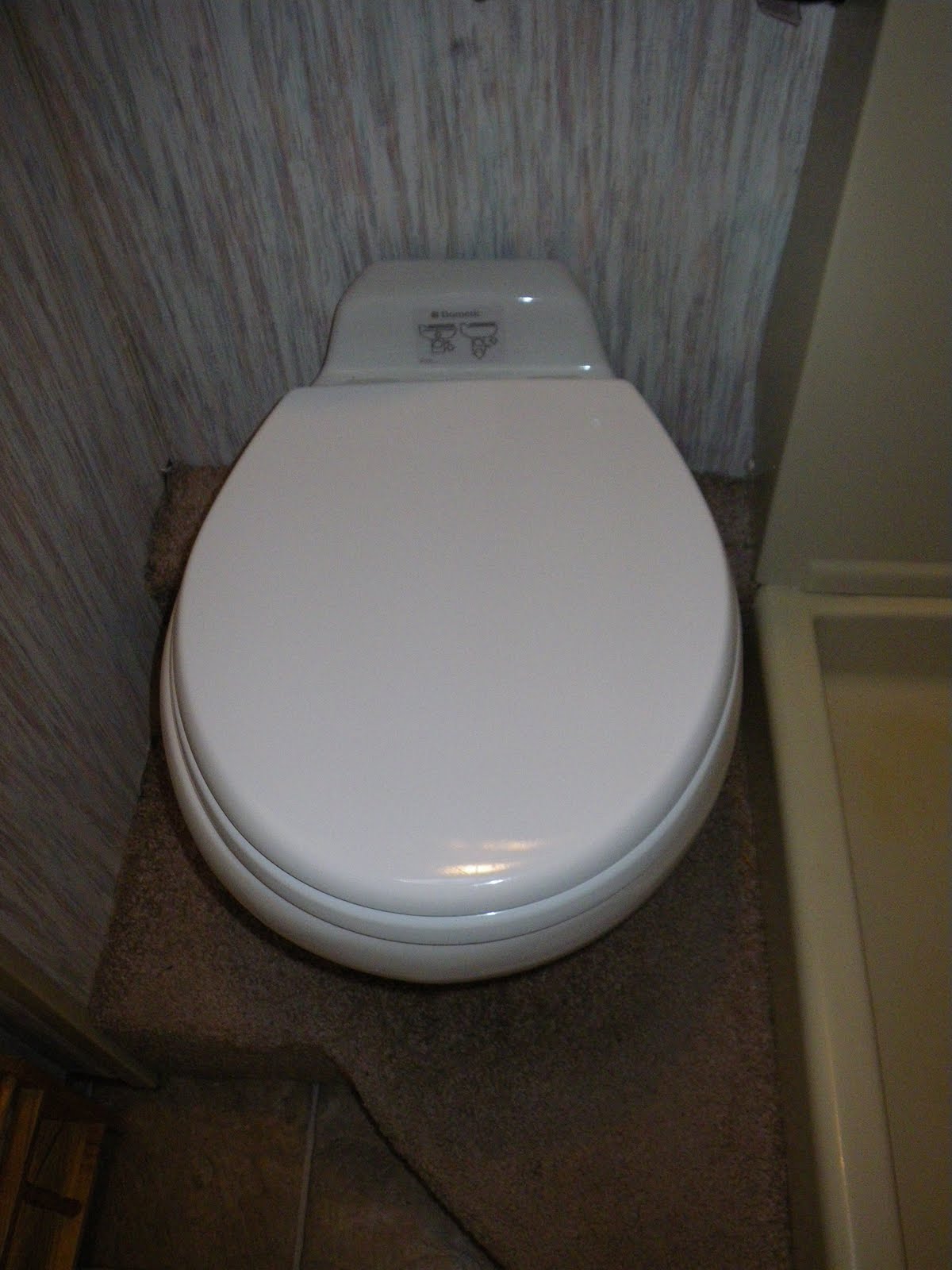 1994 Brave 29RQ RV: Our new toilet-Dometic Sealand Traveler 511H (low ...