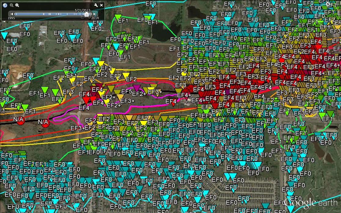 Storm Info: Tornado damage paths
