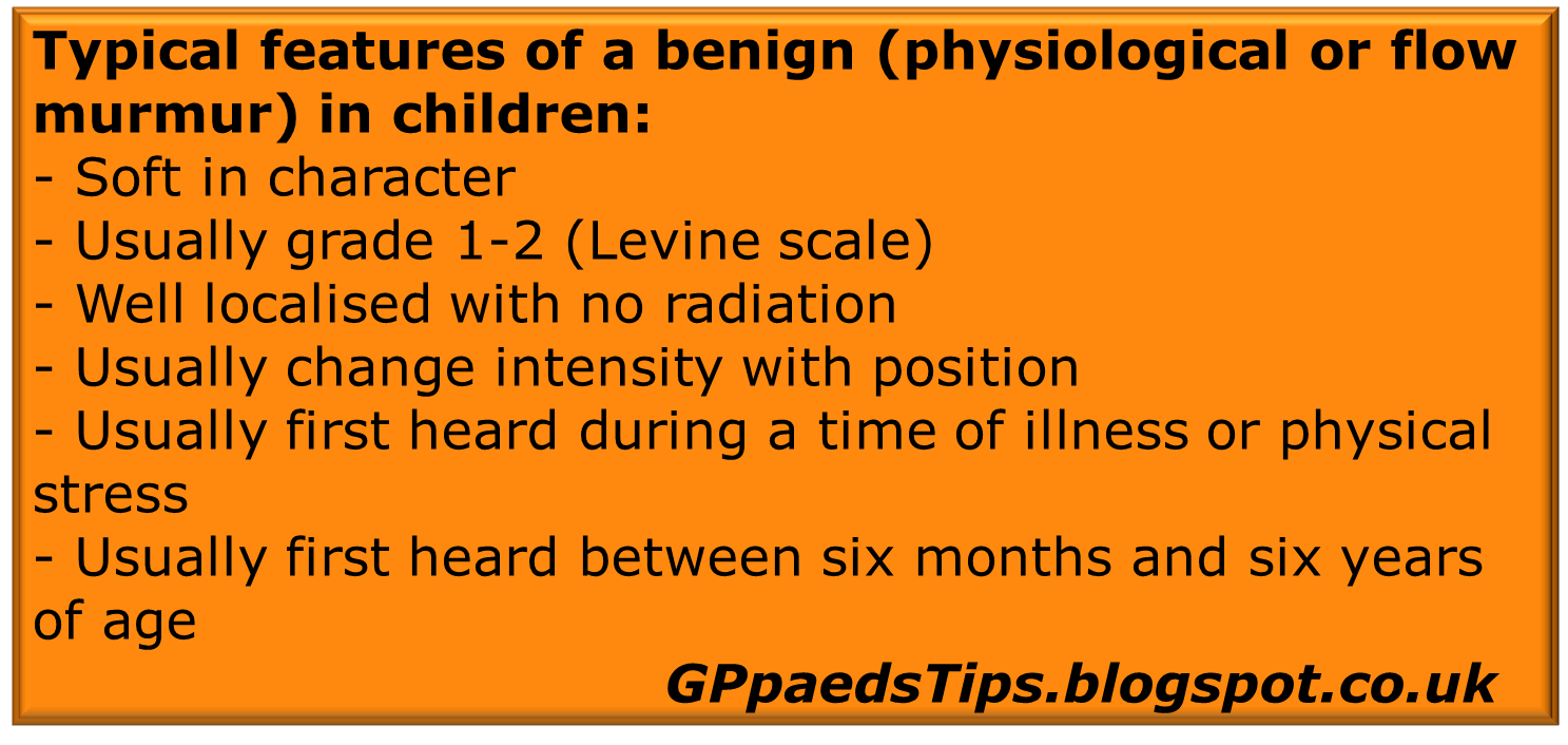 Paediatrics for Primary Care (and anyone else): Heart Murmurs in Children