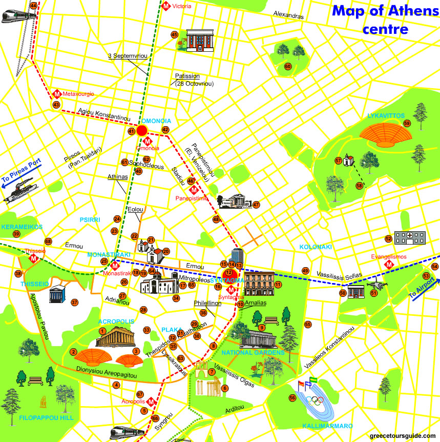 Atenas Mapa
