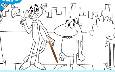 LAMINAS PARA COLOREAR - COLORING PAGES: La Pantera Rosa para colorear