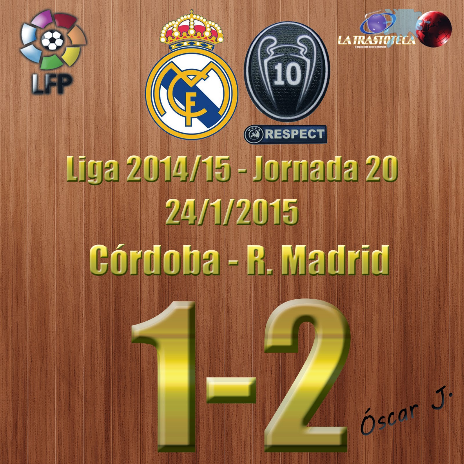 Benzema (1-1) - Córdoba 1-2 Real Madrid - Liga 2014/15 - Jornada 20 ...