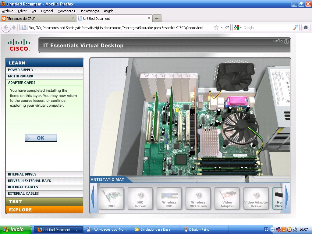 "Ensamble de CPU": SIMULADOR CISCO