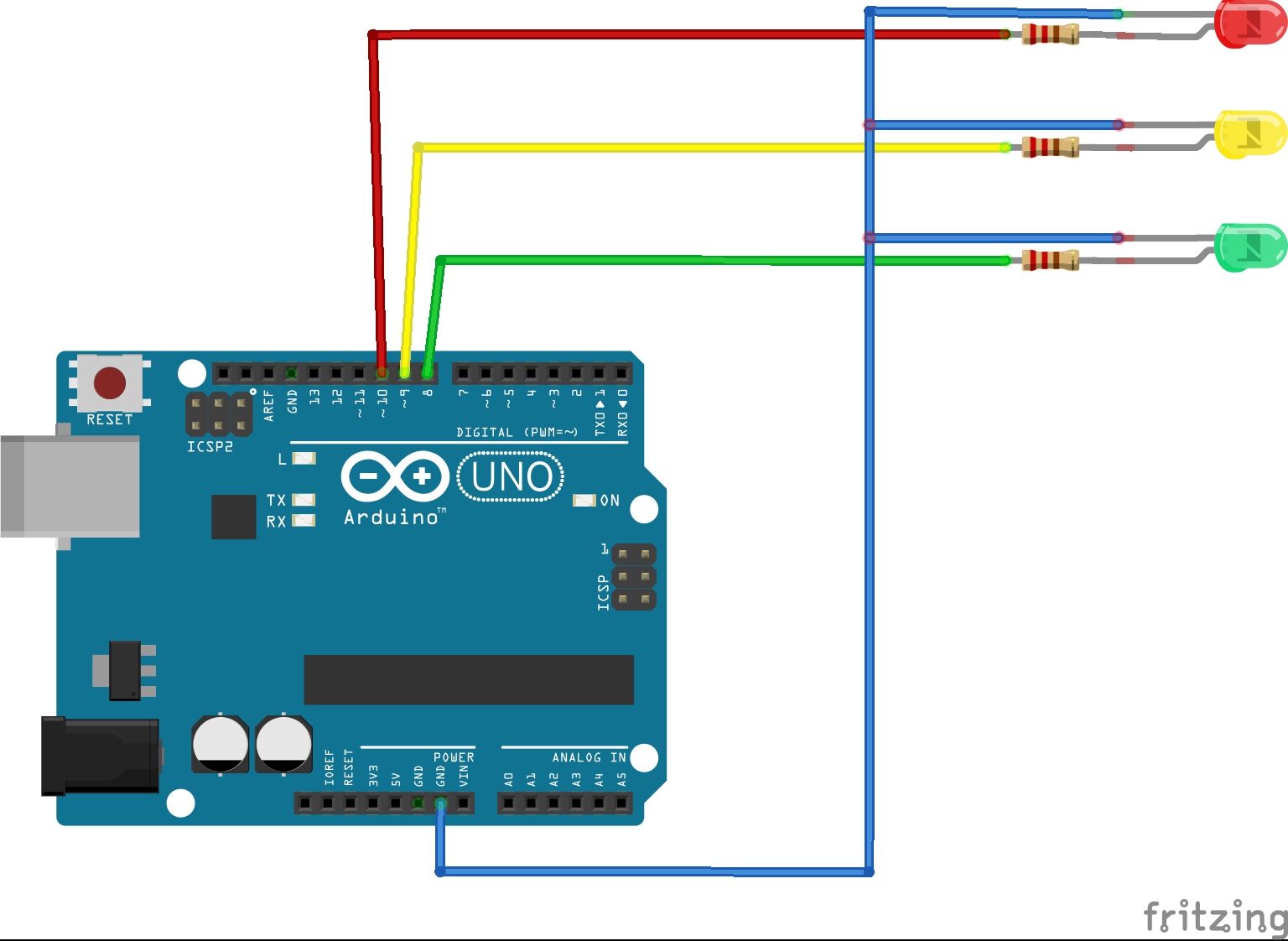 Arduino Trafik Işıkları Lambası Uygulaması ~ Robot Projeleri
