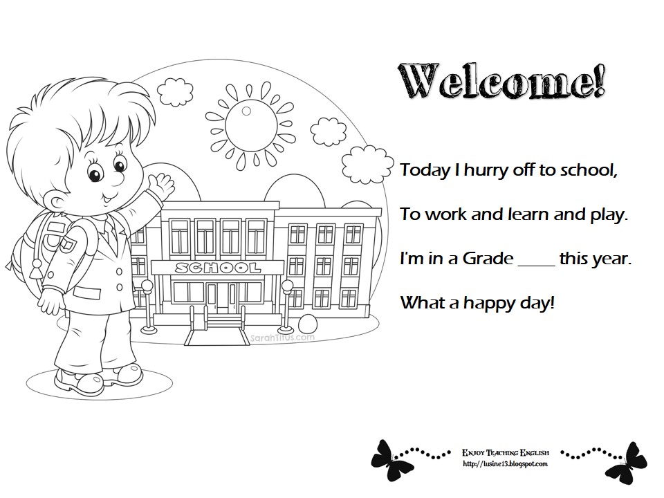 Enjoy Teaching English: WELCOME BACK TO SCHOOL POEMS