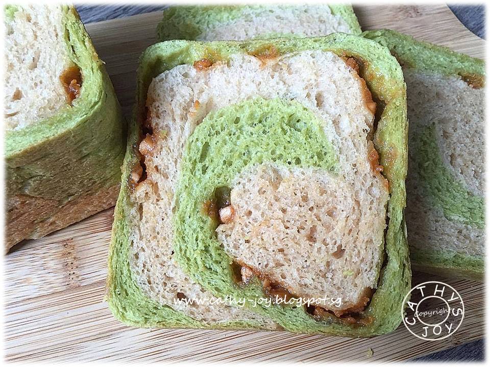 cathy's joy: Matcha Kinako Butterscotch Chips Bread