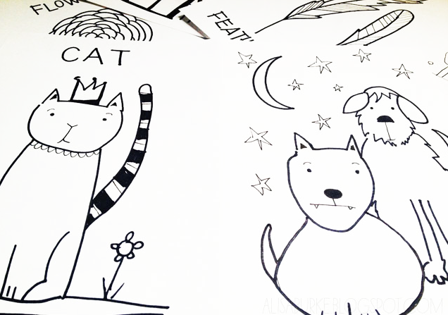 alisaburke: handmade coloring book