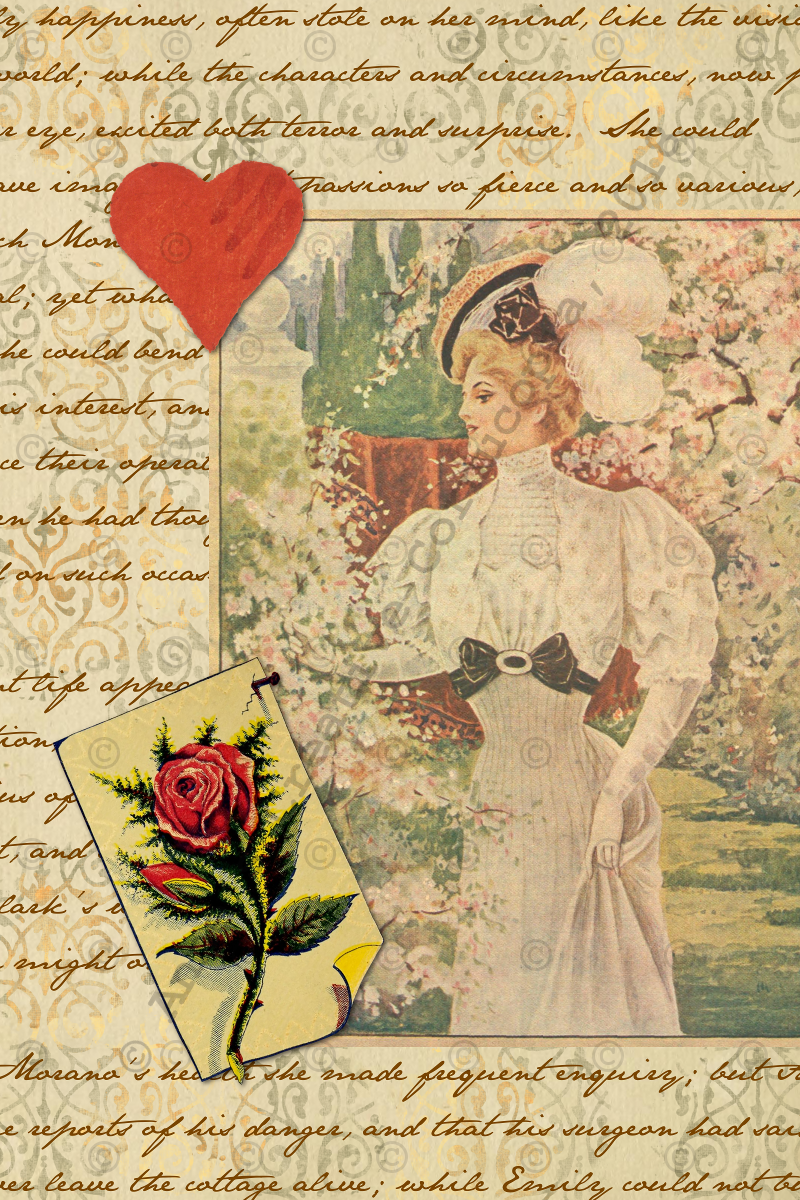 Anne's Creative Cornucopia: "Old Fashioned Girl" - Postcard