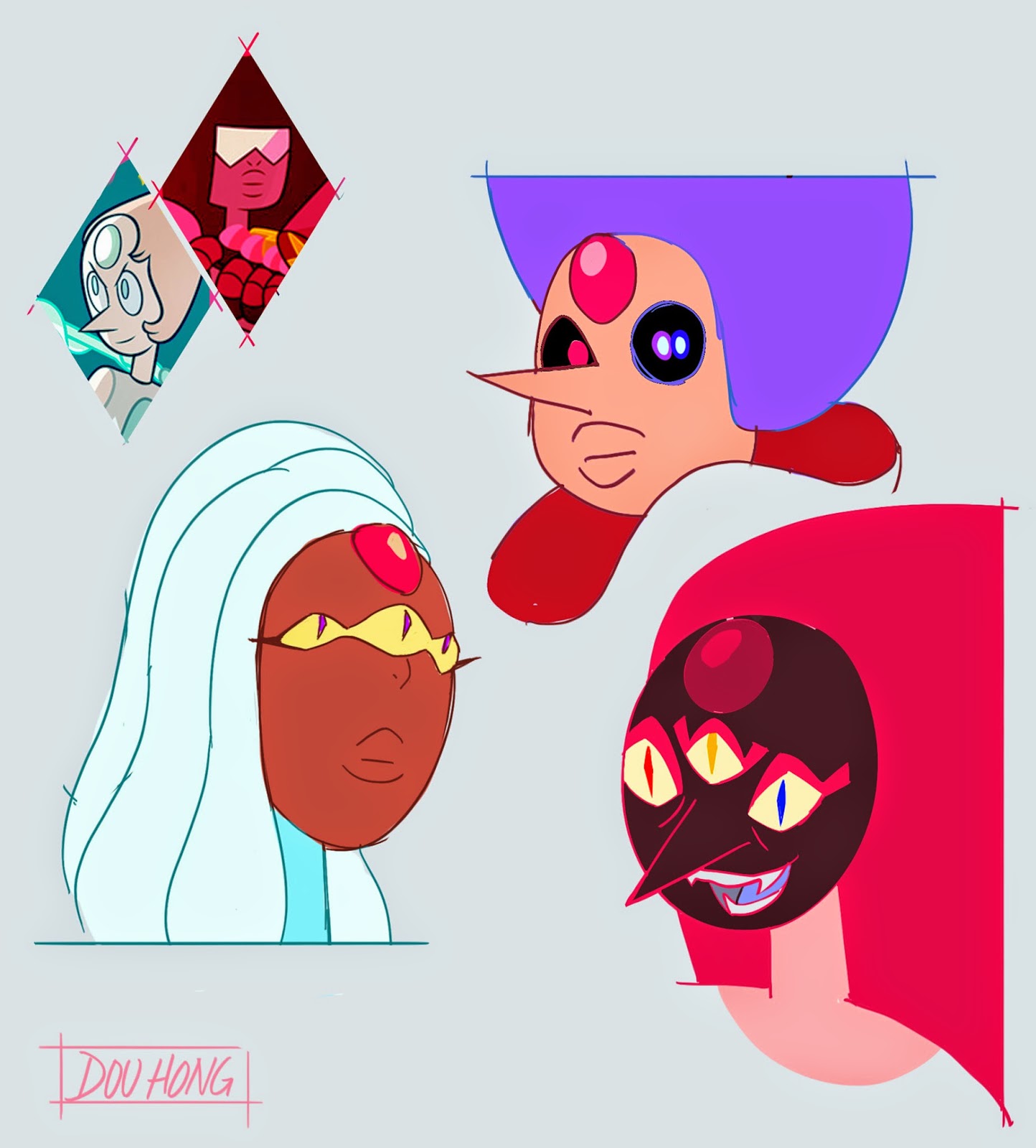 Dou Hong: Steven Universe: Garnet/Pearl Gem Fusion