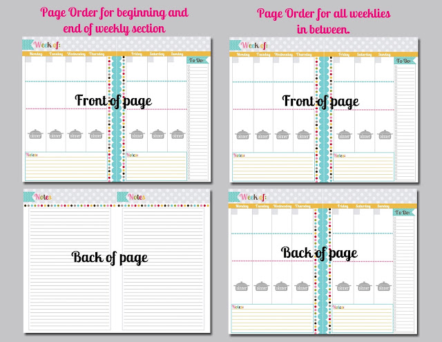 The Polka Dot Posie: How to Print & Assemble our Small Planner Pages