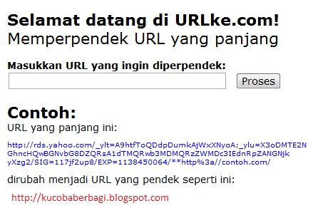 Cara Memperpendek URL/Link yang panjang | KUCOB@BERBAGI