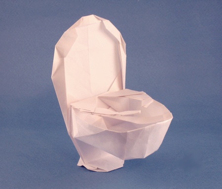 origami Toilet ~ easy origami instructions for kids crafts