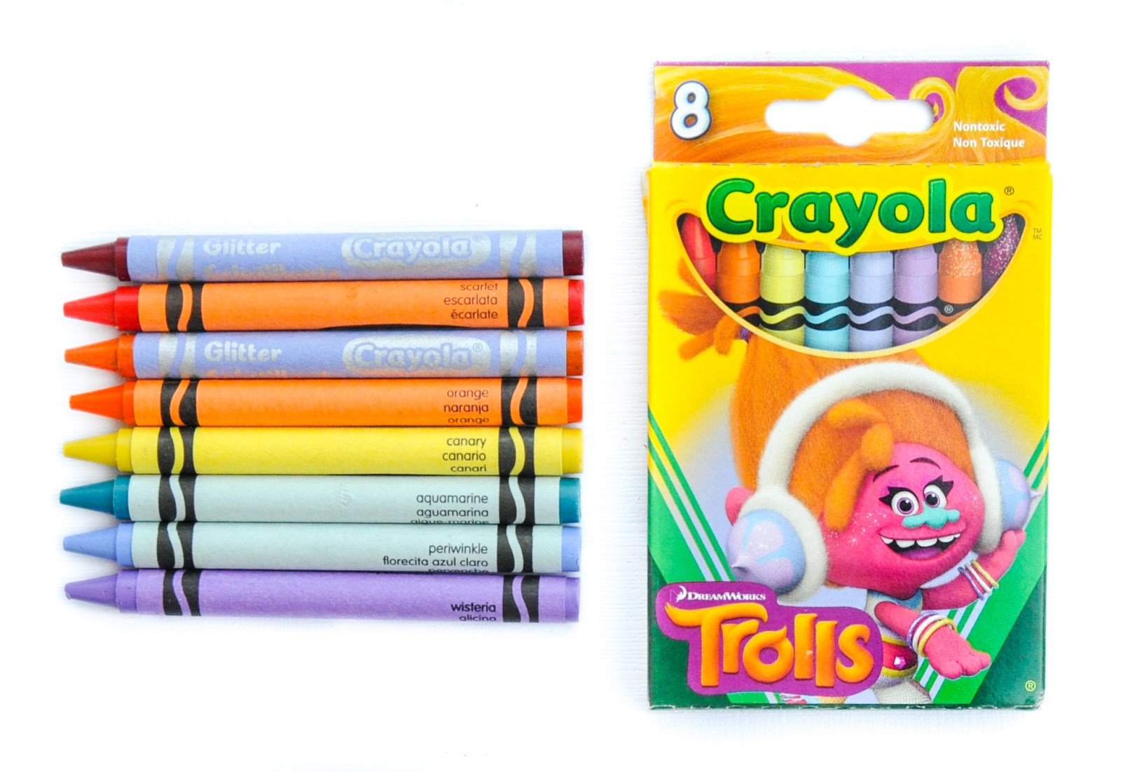 8 Count Crayola Trolls Themed Crayons: What's Inside the Box | Jenny's ...