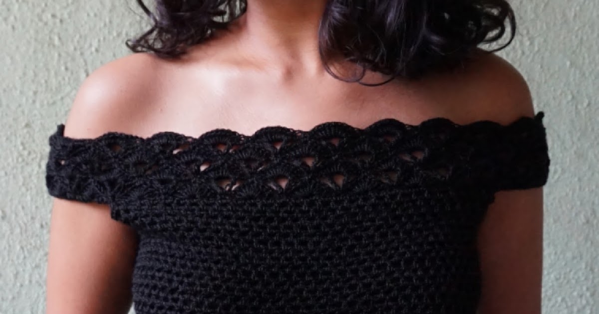 Sweet Nothings Crochet: UNIQUE SHELLED OFF-THE-SHOULDER TOP
