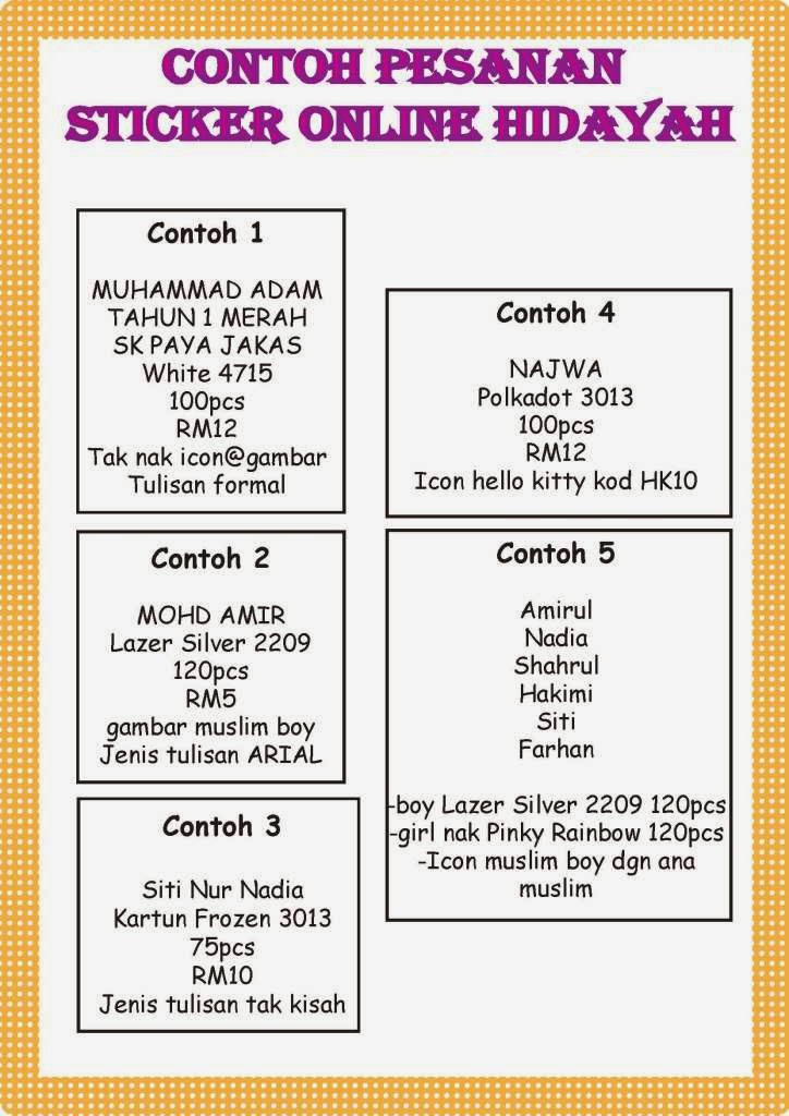 Sticker Online Hidayah: Cara Membuat Pesanan