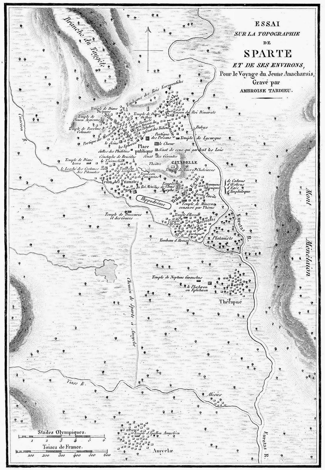 Ancient Greek Theatre: Map of Sparta (Laconia)