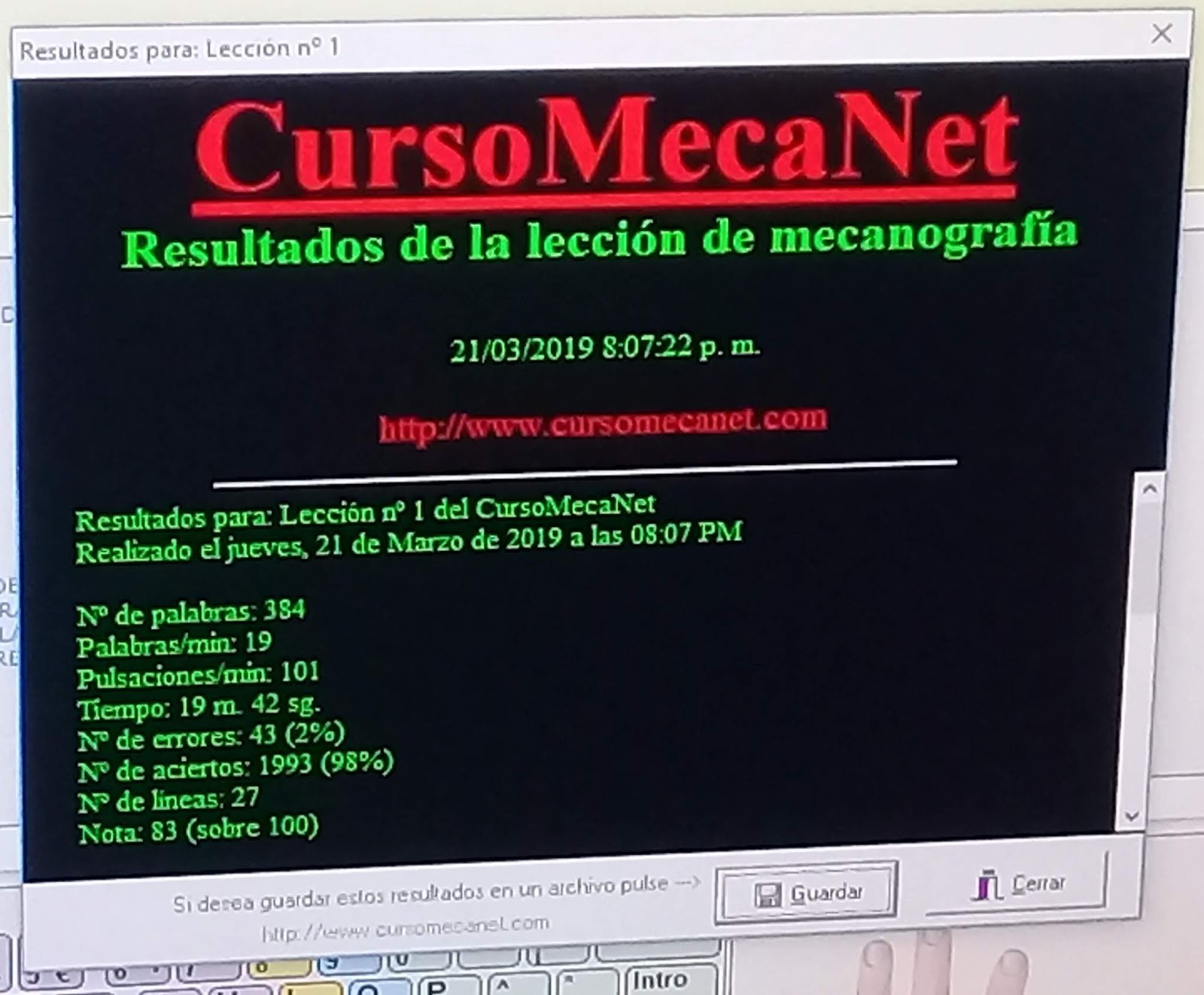 Bitácora de Seguimiento - Curso de Digitación: Fase 4: Ejercicios en la ...