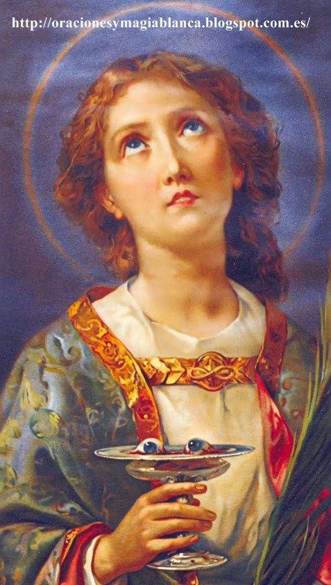 Oracion a SANTA LUCIA para solucionar PROBLEMAS