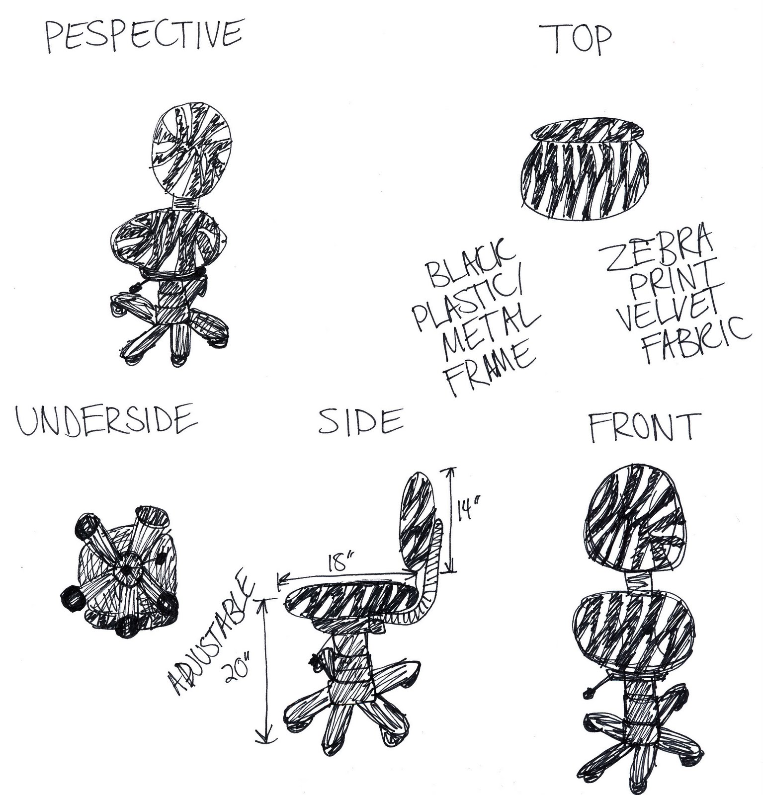 Megan Pharmer: Sketch: Chair Views