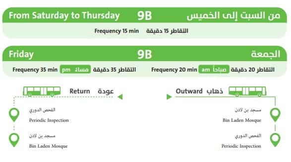 JEDDAH LOCAL BUS SERVICE ROUTES B9, 10, 11