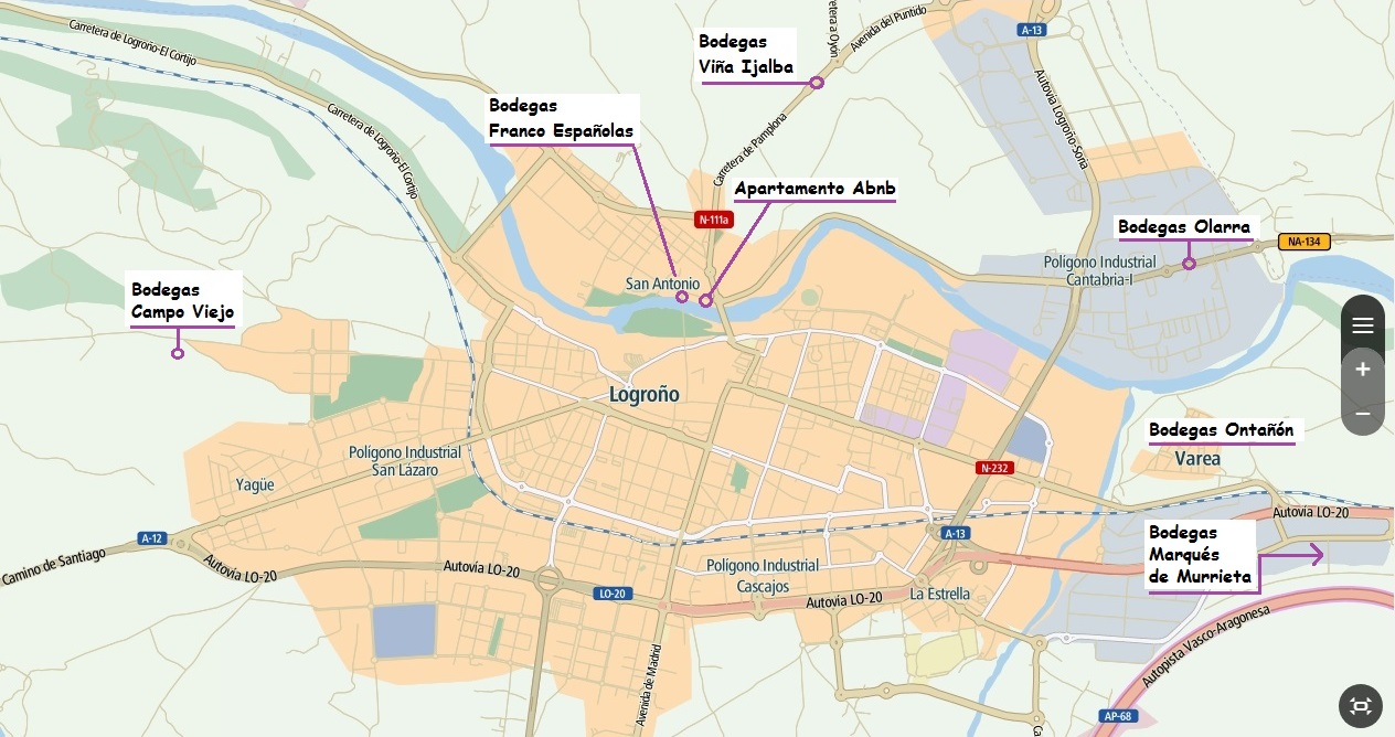 Logroño, planos de la ciudad - En casa de Ainhoa