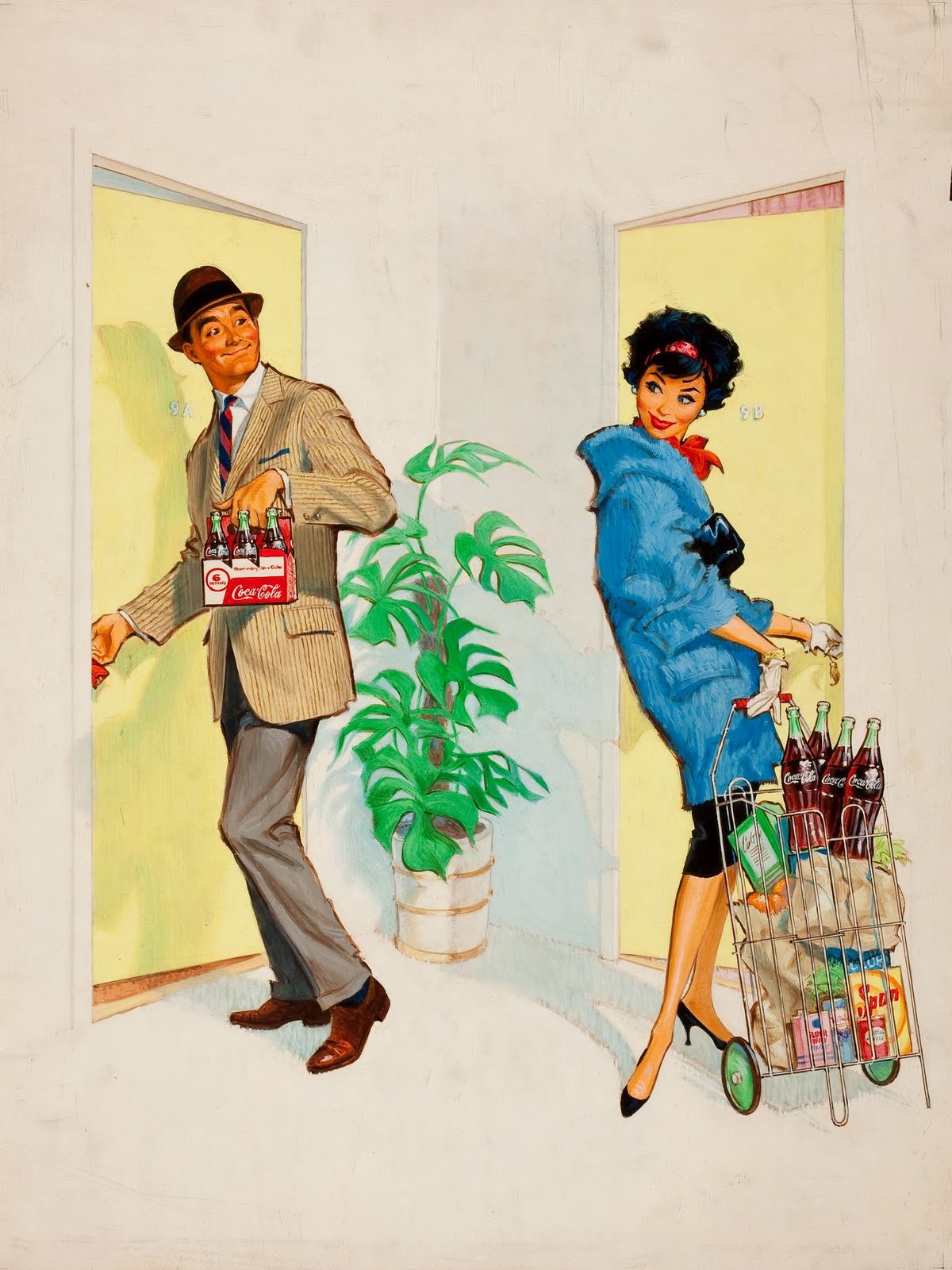 Vintage Coca Cola Ads by Pete Hawley – Pin Up and Cartoon Girls Art ...