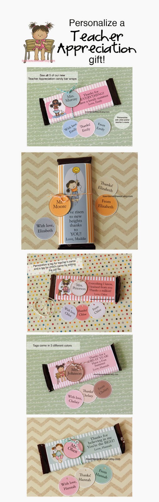 It's Written on the Wall: Yea! Give Teacher a Personalized Gift-Teacher ...