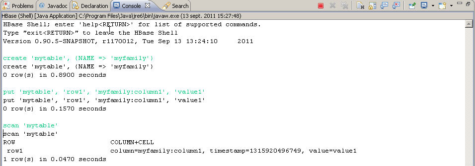HBase + Subversion + Eclipse + Windows