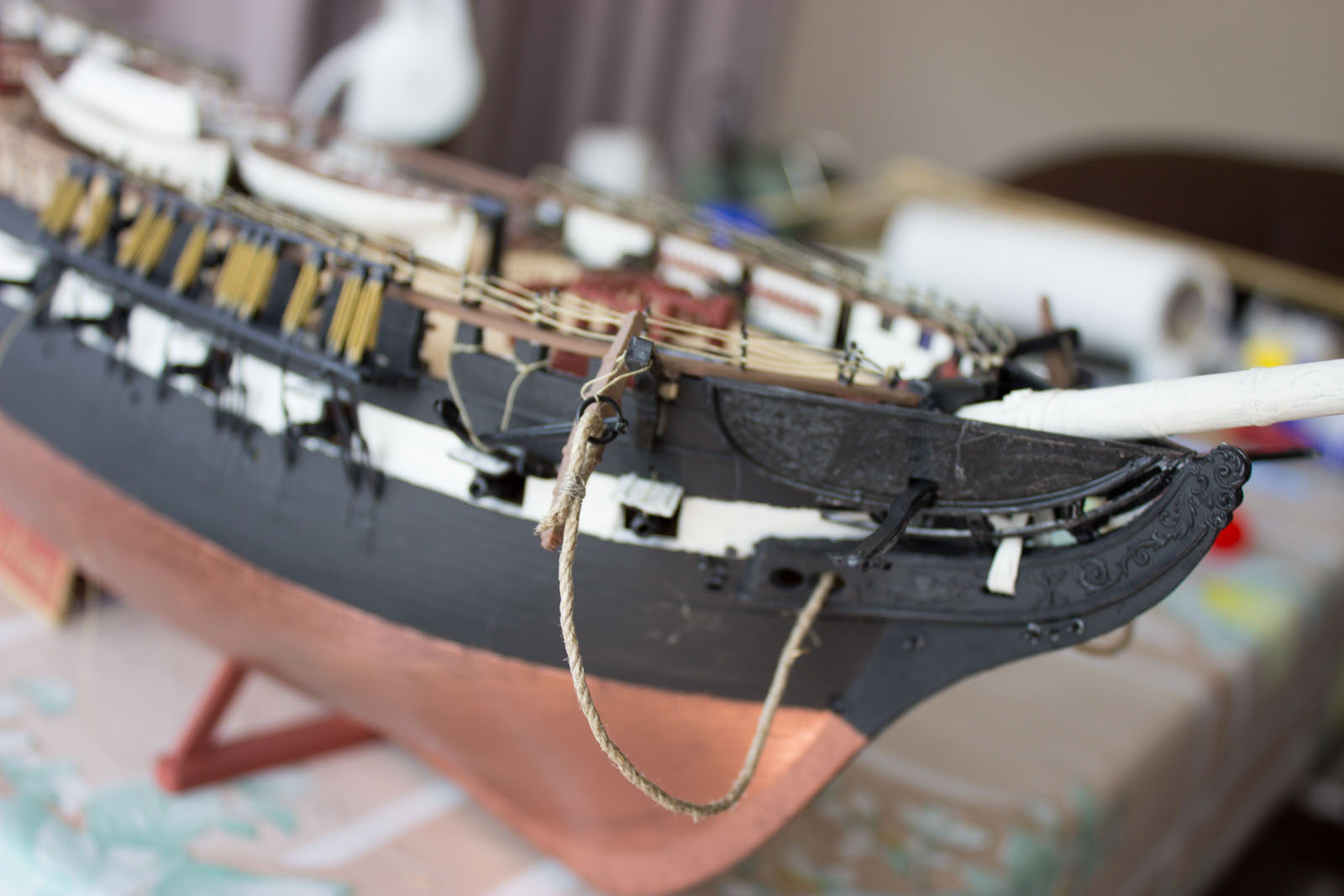 Sailing Ship Models: USS Constitution - Mounting the Anchors
