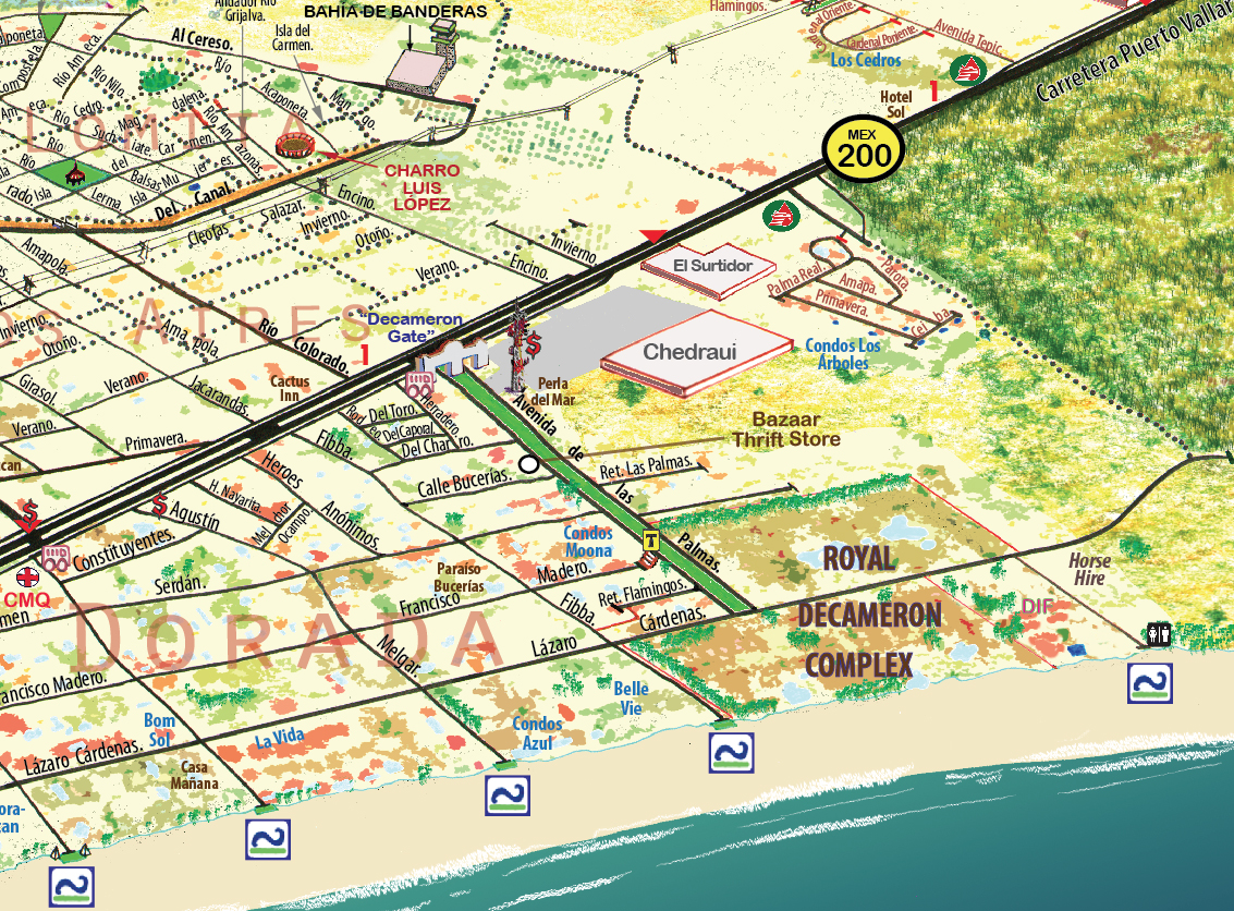 Mapa Jeff Cartography: Bucerias Map