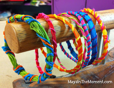 Stiffened Embroidery Floss Friendship Bracelets - Crafty Chica