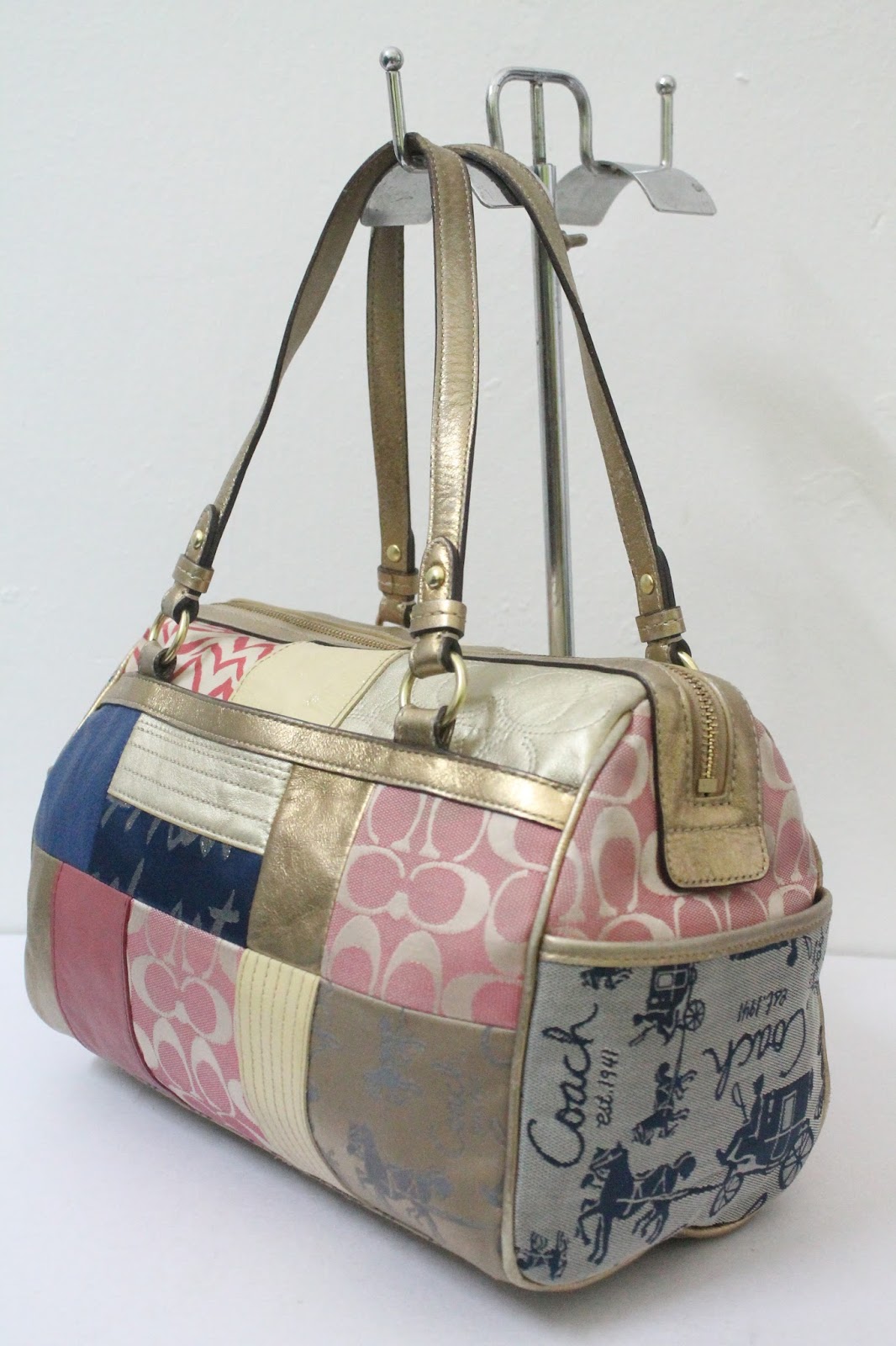 BUNDLEBARANGBAEK: Authentic COACH Satchel Patchwork Boston Bag. ( SOLD ...