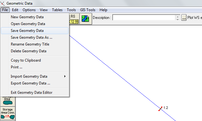 HEC-RAS Tutorial: Geometric Data File