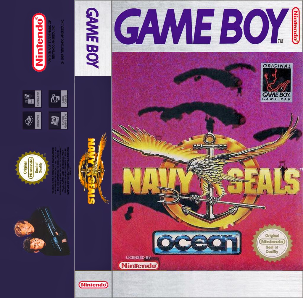 Solo una partida mas: Navy seals Game boy cassette cover