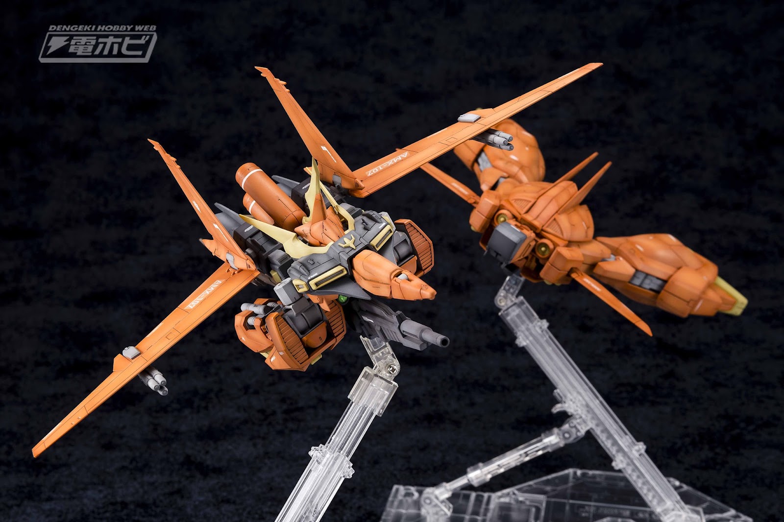 Custom Build: RE/100 AMX-107 Bawoo [Dengeki Hobby]