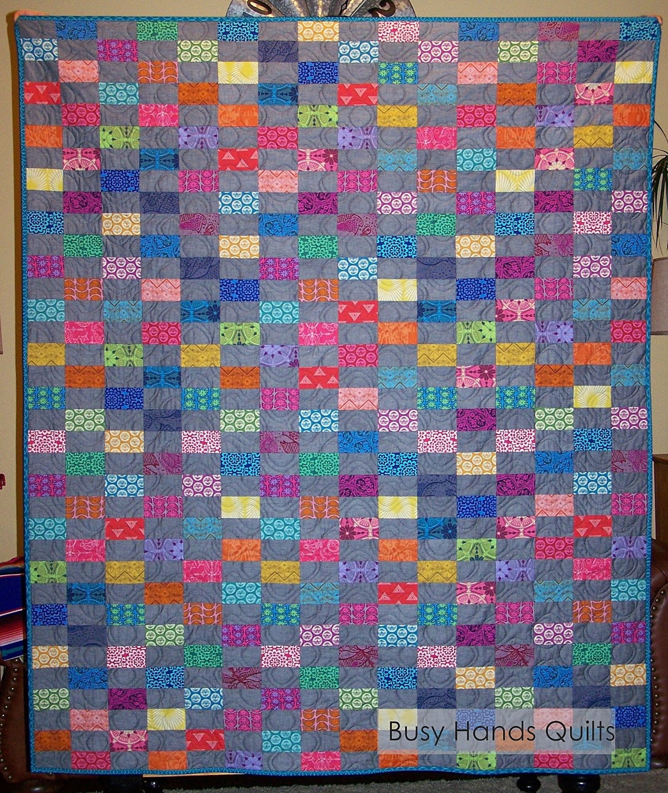Busy Hands Quilts: True Colors Brick Lap Quilt | Finished or Not Friday ...