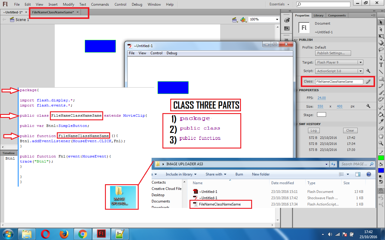 BUTTON FUNCTION AS3 AND BUTTON CLASS AS3 - Flash College