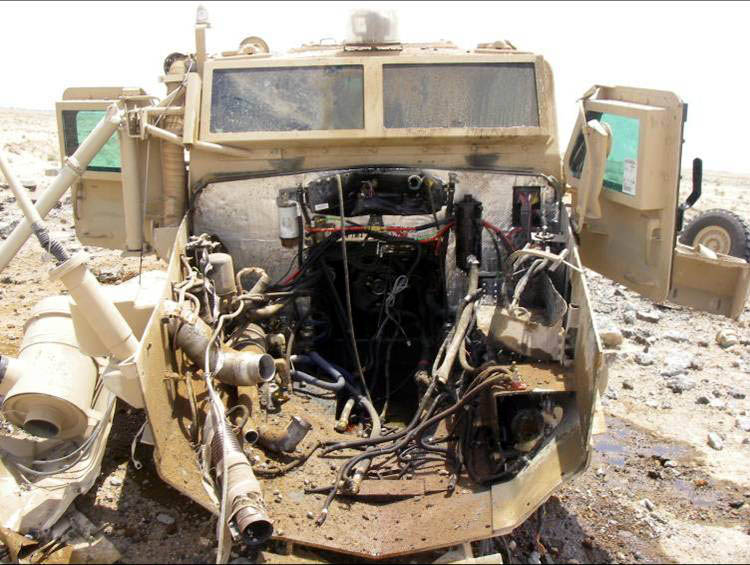 Just A Car Guy: MRAP field tested, US Marine approved. 500 lb bomb ...