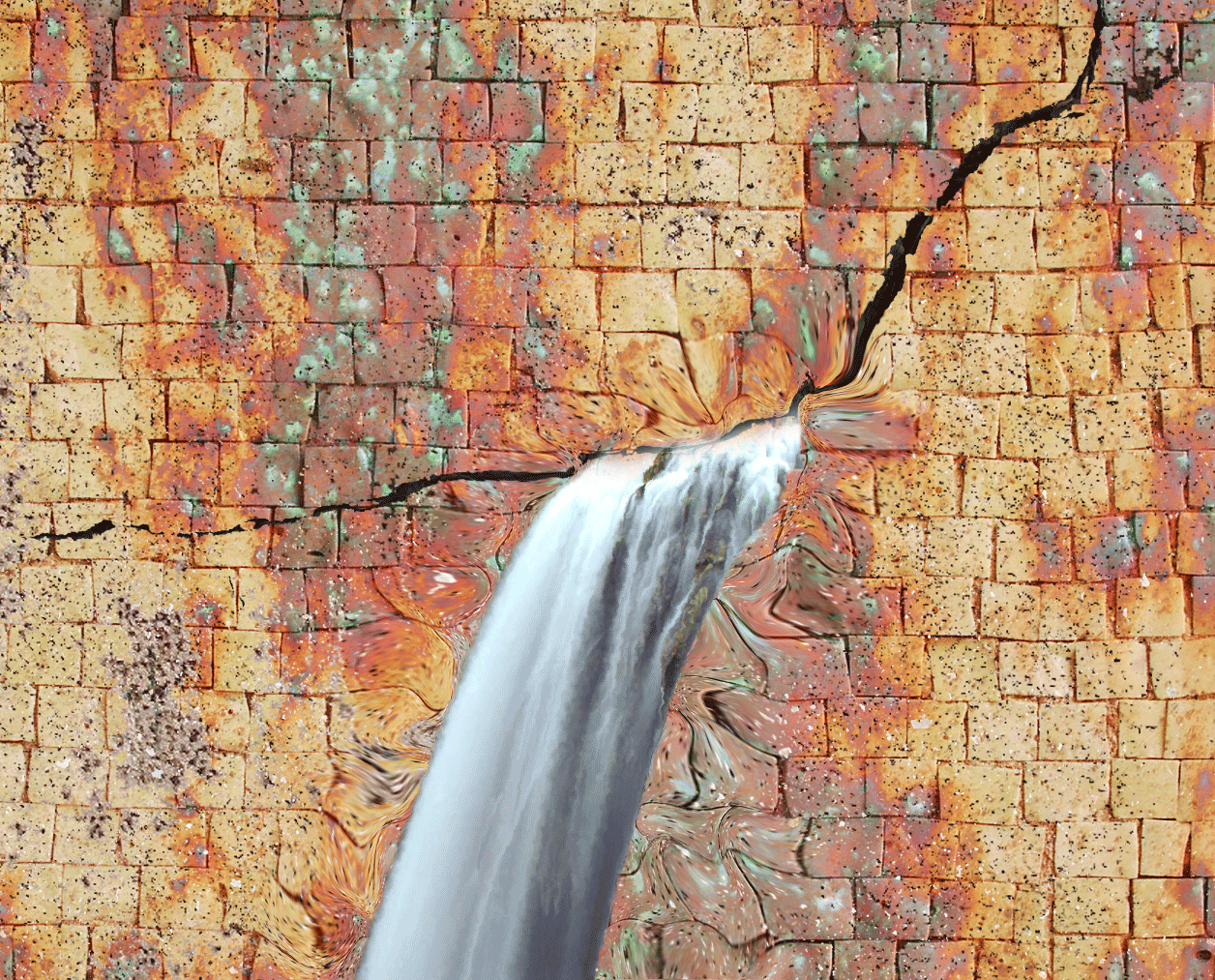 ANIMATION: water flowing from wall