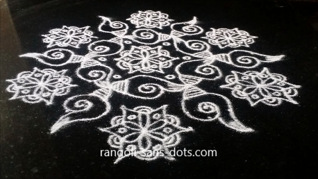 Shanku muggulu with dots thru images