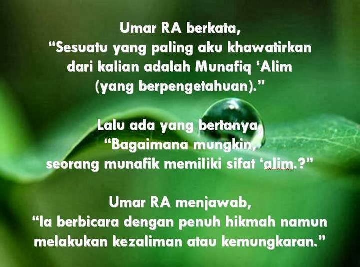 50 Tanda-tanda Orang Munafiq. ~ Amalan Di Dunia.