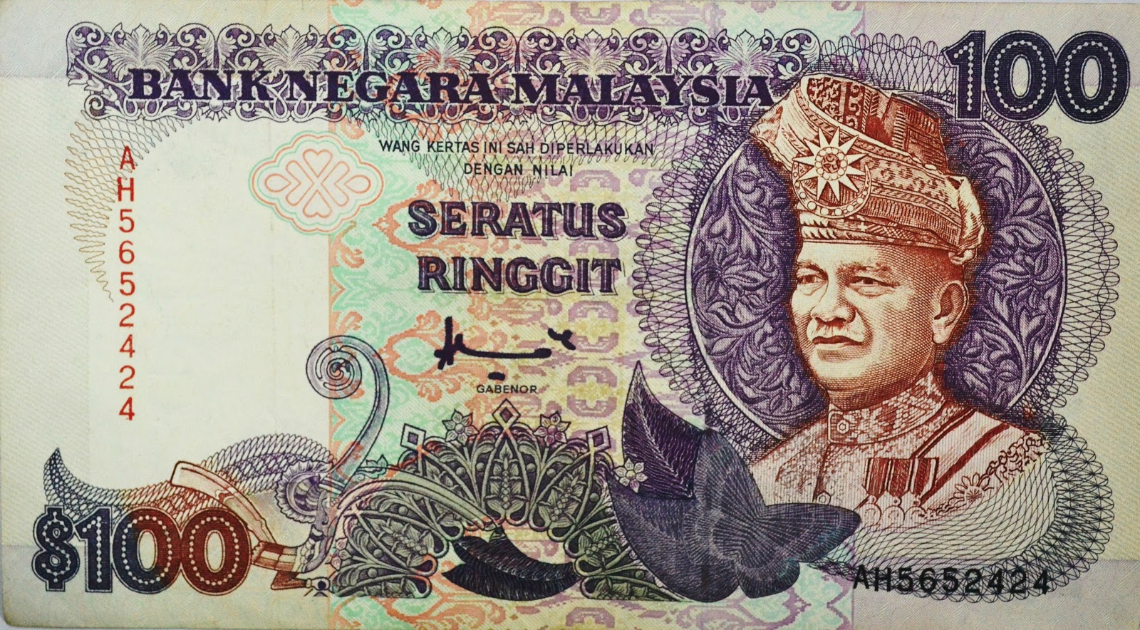 Galeri Sha Banknote: WANG KERTAS MALAYSIA $100 SIRI 5 ,SIRI 6 DAN SIRI 7.