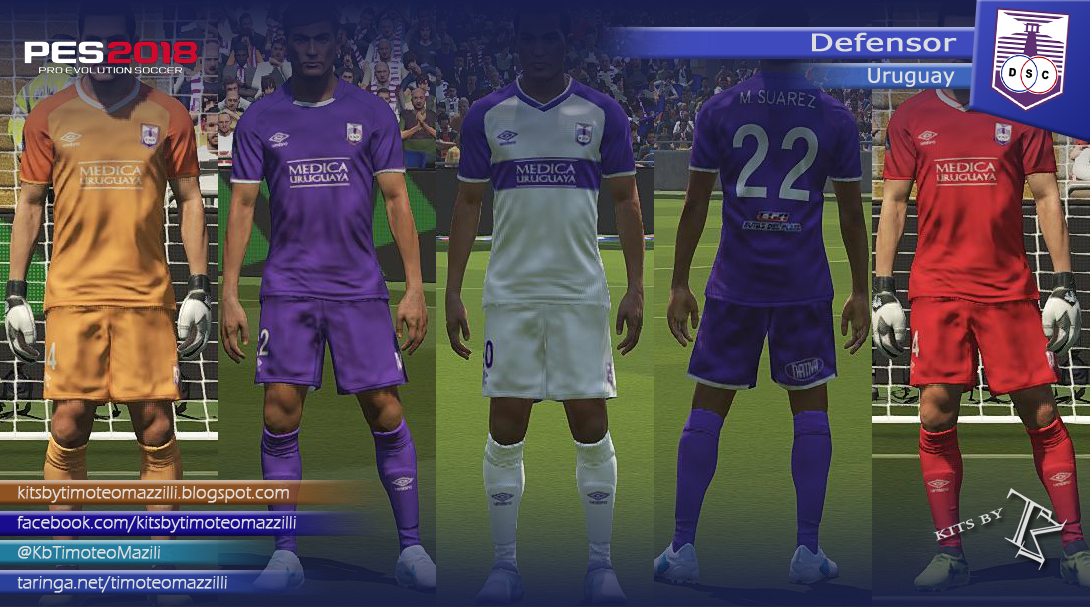 Kits by timoteomazzilli: Kits Defensor Sporting (Uruguay) PES2018