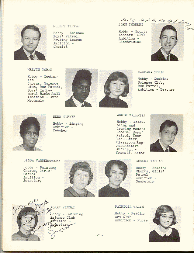 Historic Perth Amboy Virtual Museum: Shull School Yearbook 1966 - Part 3