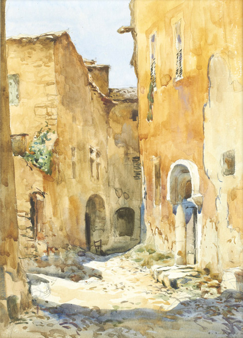 Óleo sobre piedra: Gustave-Adolphe Mossa