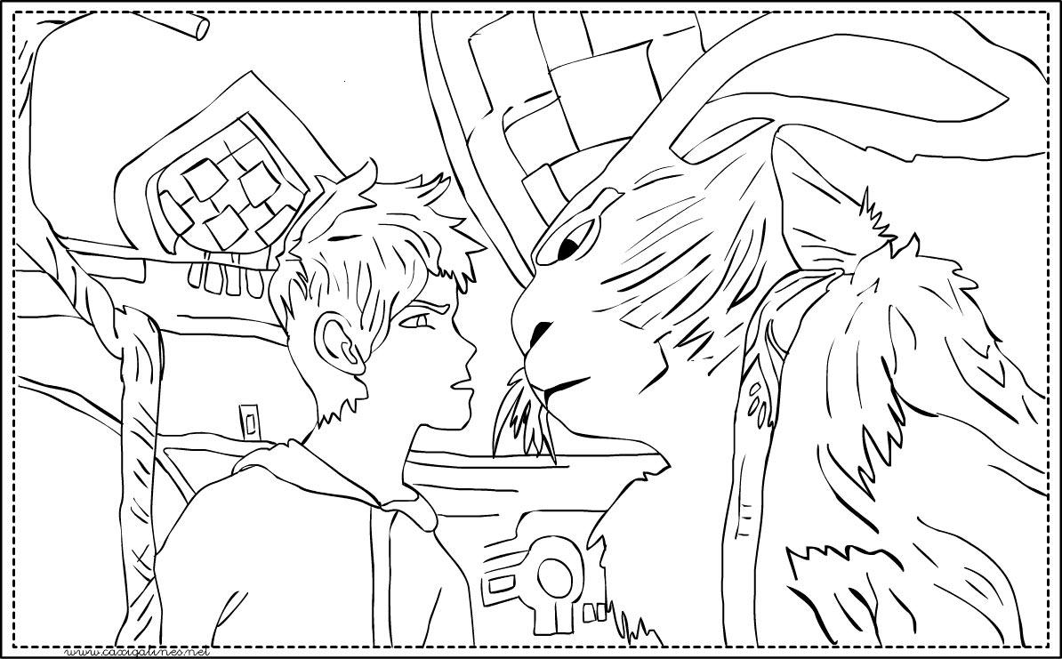 Dibujo de Jack Frost y el conejo de pascua para colorear - COLOREA TUS ...