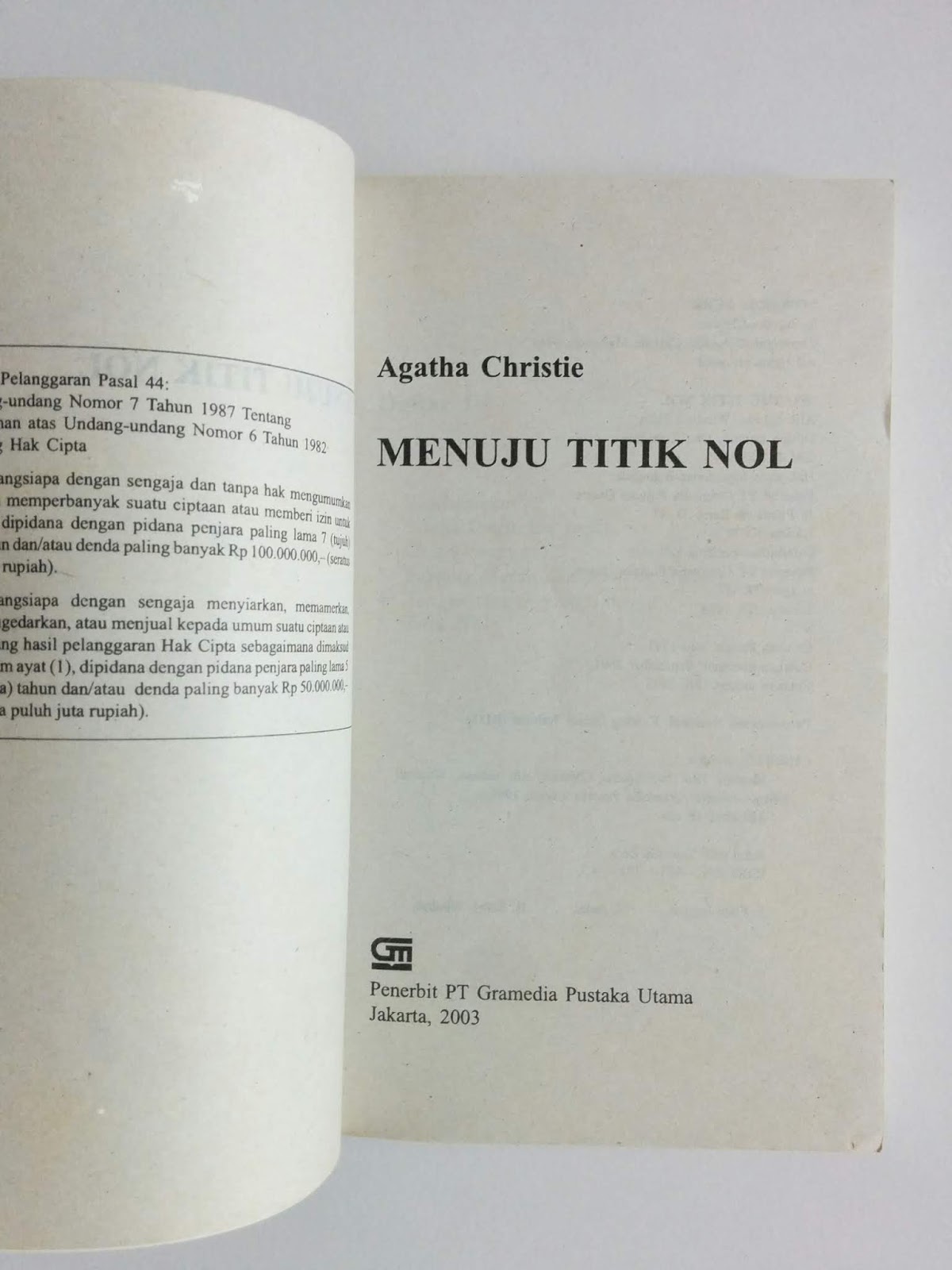 Towards Zero (Menuju Titik Nol) - Agatha Christie | Aksiku Toko Buku ...