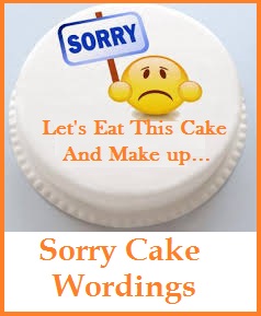 Birthday Cake Wordings! : Sorry Cake